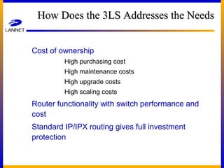 LANNET Lanswitch Plus 3LS Multilayer IP/IPX Switch Presentation | PPT