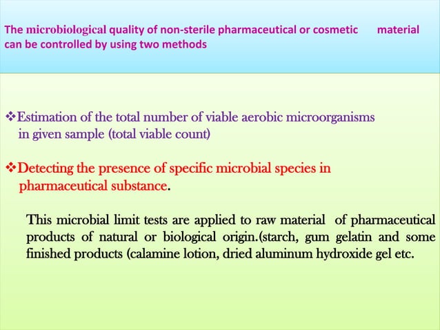 Microbial limit tests I.P By Dr.P.Srinivas Jangaon institute of ...