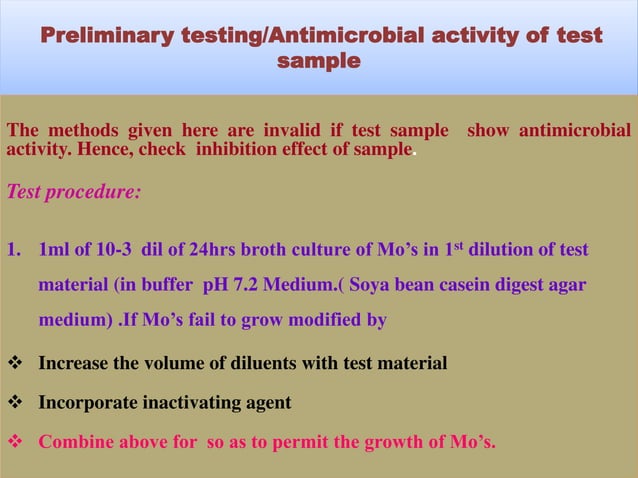 Microbial limit tests I.P By Dr.P.Srinivas Jangaon institute of ...