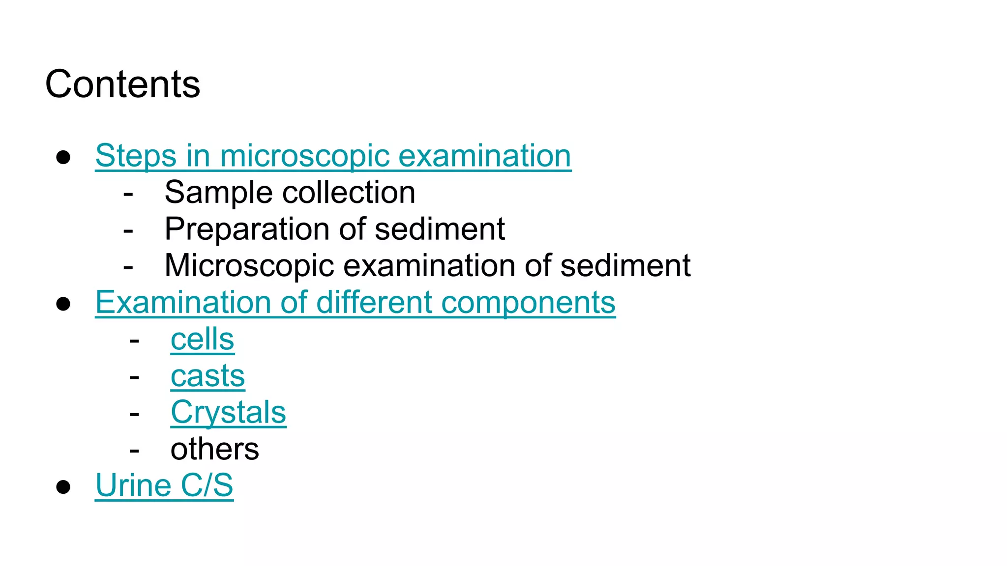Urine: Microscopic examination - Pathology - MLT, ATOT, RDT | PPTX