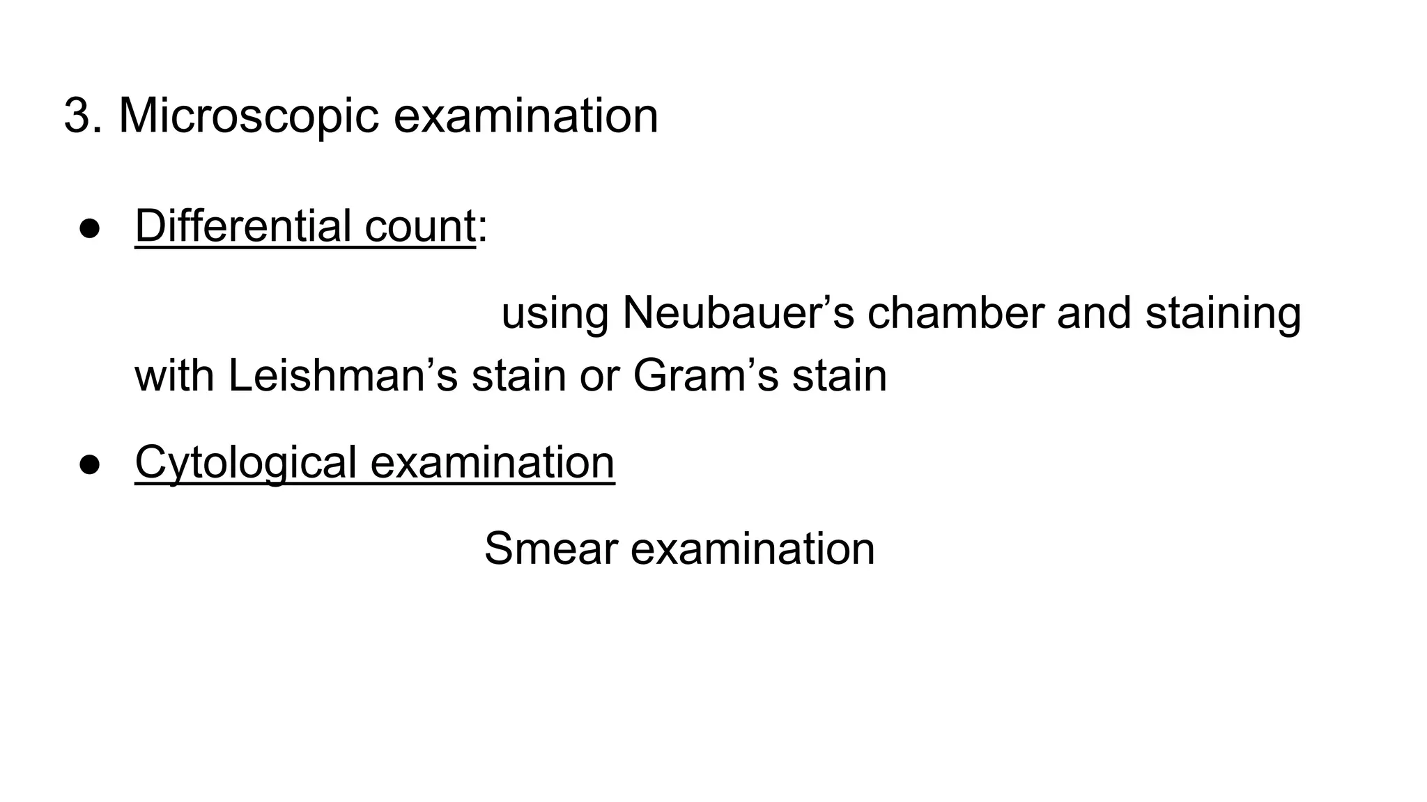 Examination of Body Fluids - Pathology - MLT, ATOT, RDT | PPTX