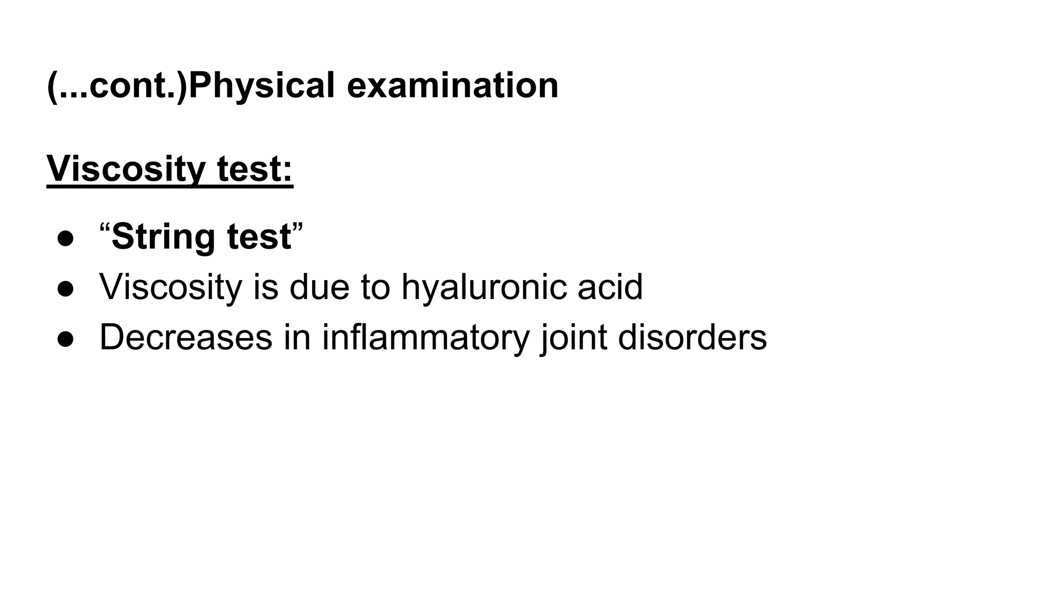Examination of Body Fluids - Pathology - MLT, ATOT, RDT | PPTX