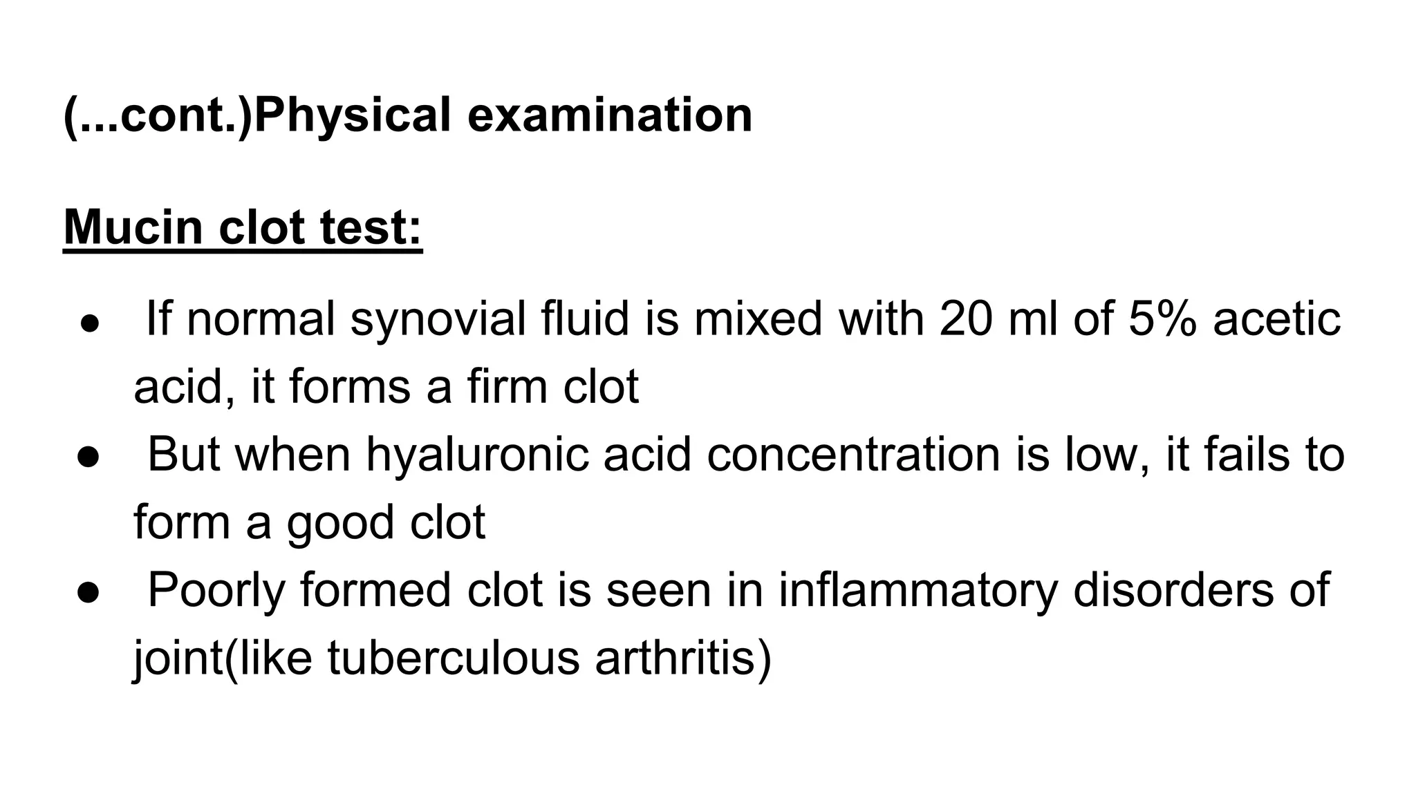 Examination of Body Fluids - Pathology - MLT, ATOT, RDT | PPTX