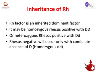 Blood Group system & Hemolytic Disease of New born | PPTX