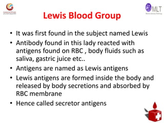 Blood Group system & Hemolytic Disease of New born | PPT