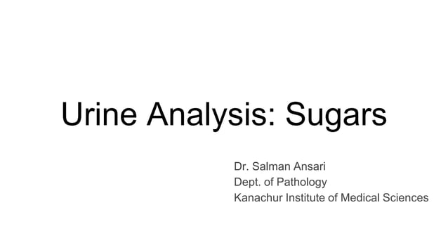 Urine analysis - Reducing Sugar | PPT | Endocrine and Metabolic ...