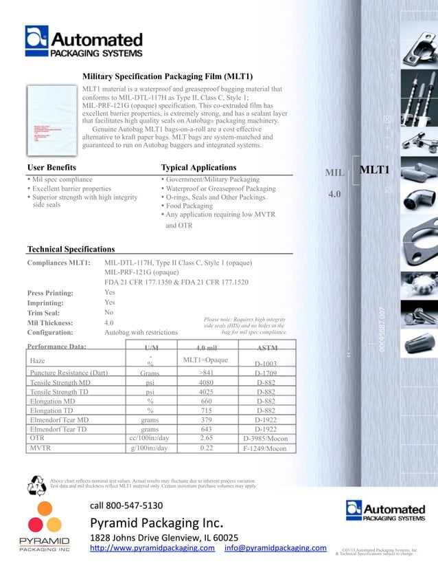 Military Specification Packaging Film (MLT1) | PDF | Business ...