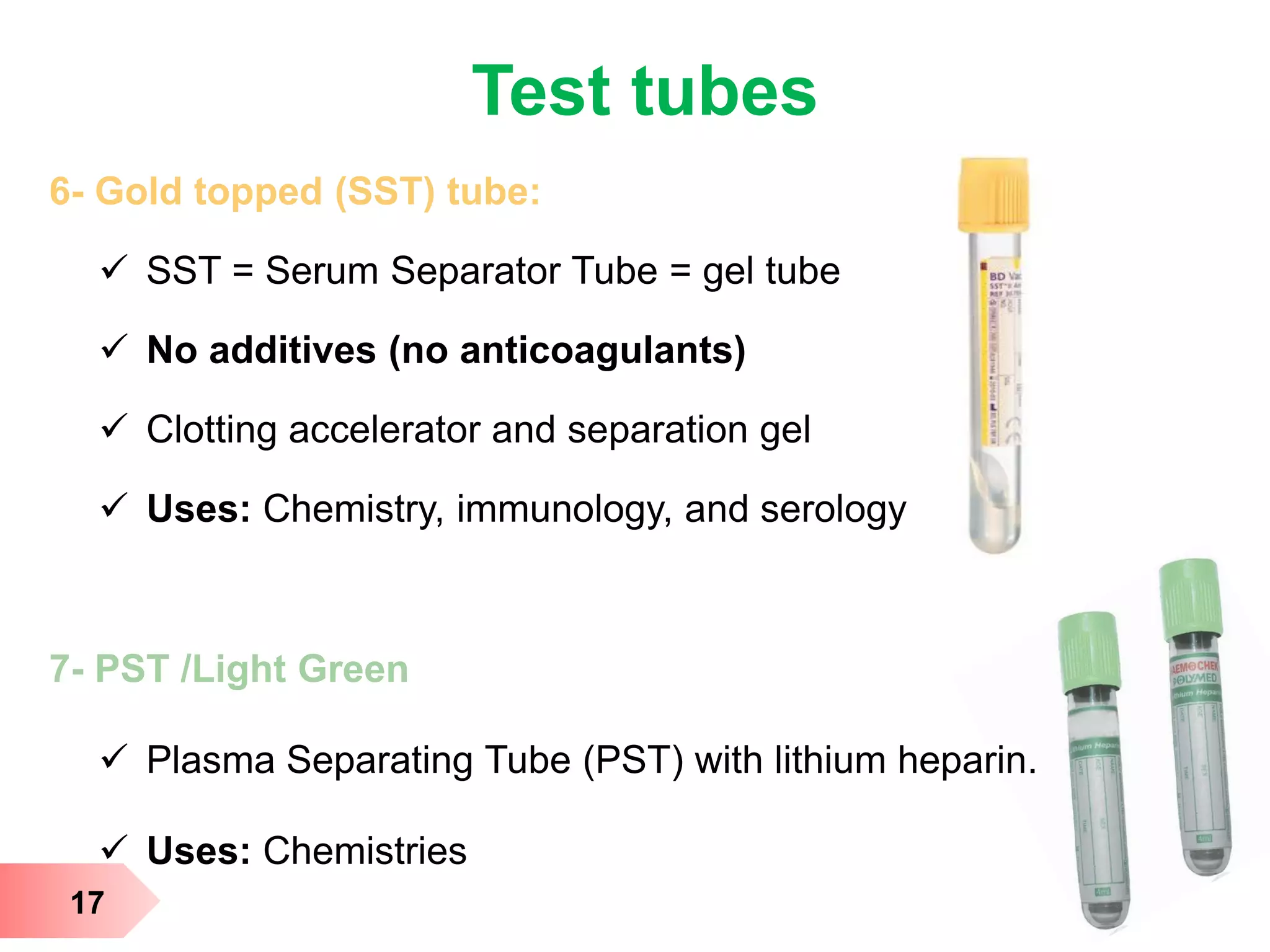 Blood collection, handling, and anticoagulants | PDF