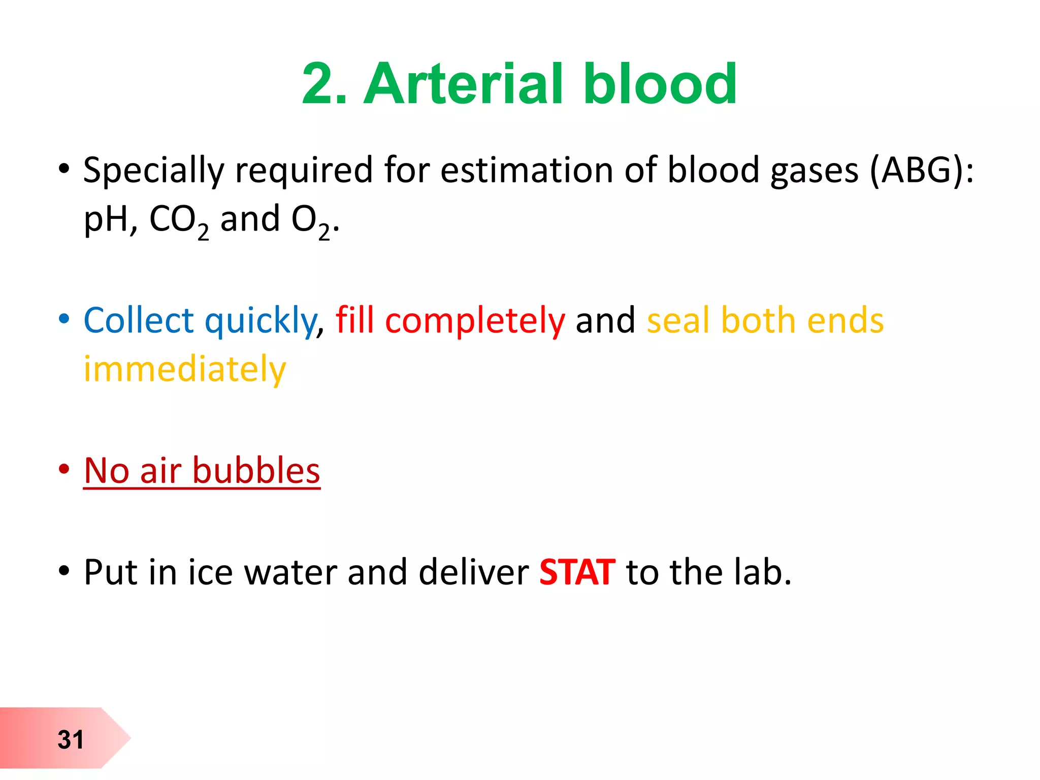 Blood collection, handling, and anticoagulants | PDF