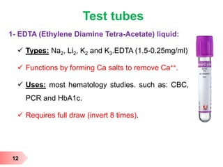 Blood collection, handling, and anticoagulants | PDF