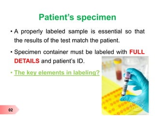 Blood collection, handling, and anticoagulants | PDF