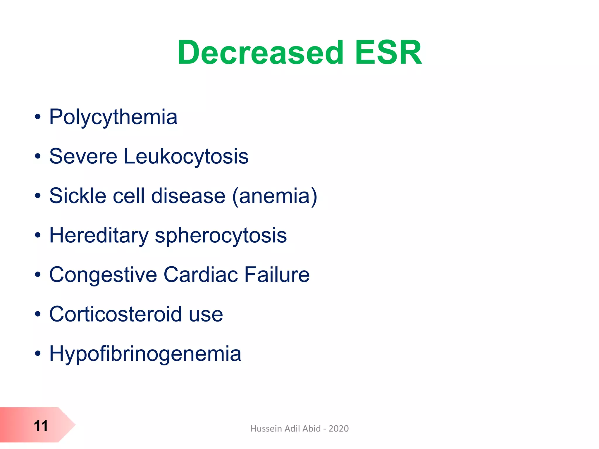 Erythrocyte Sedimentation Rate (ESR) | PDF