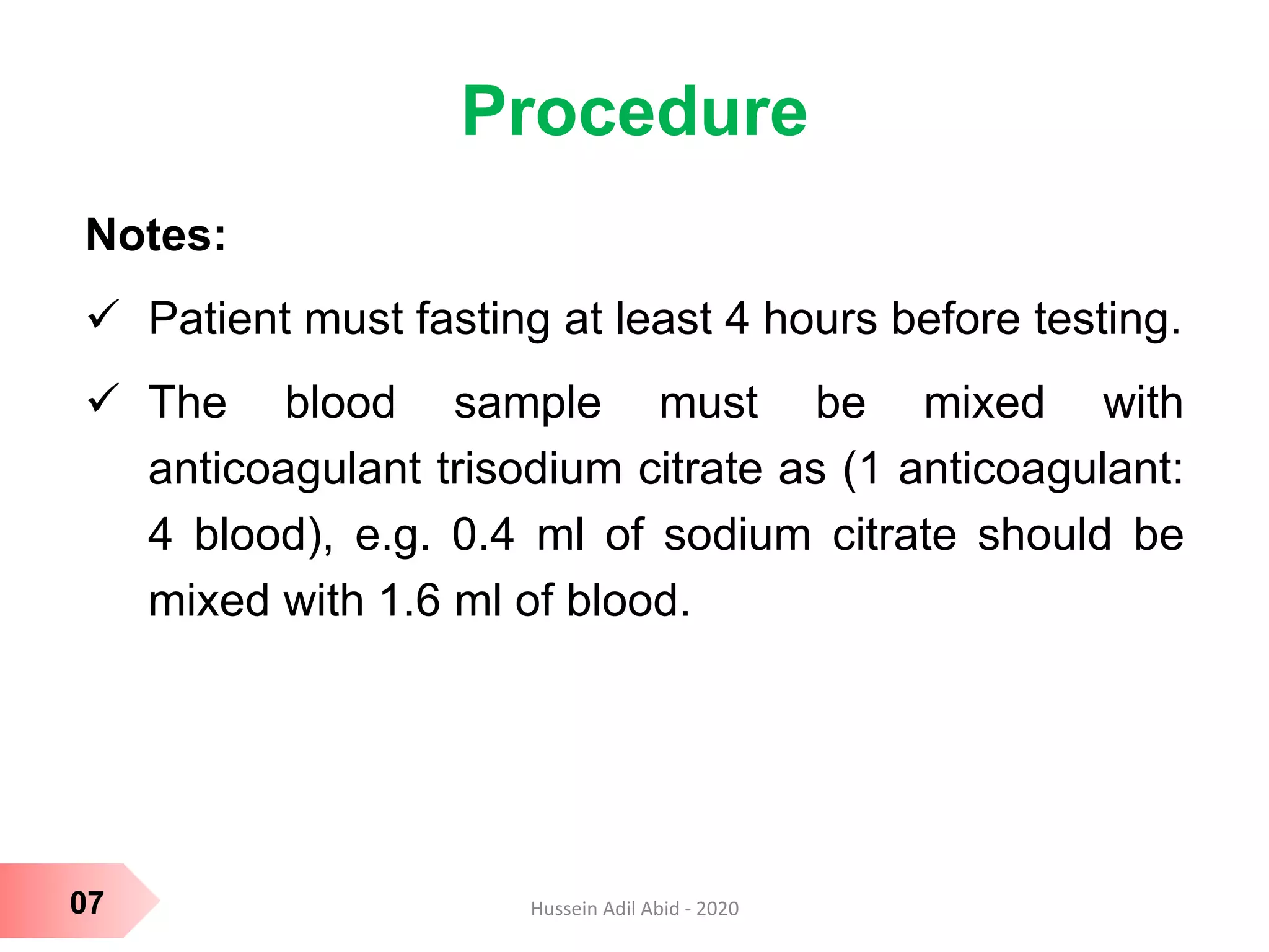 Erythrocyte Sedimentation Rate (ESR) | PDF