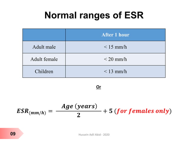 Erythrocyte Sedimentation Rate (ESR) | PDF | Blood Disorders | Diseases ...