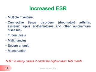 Erythrocyte Sedimentation Rate (ESR) | PDF