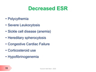 Erythrocyte Sedimentation Rate (ESR) | PDF
