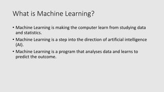 Machine Learning with Python made easy and simple | PPT | Free Download