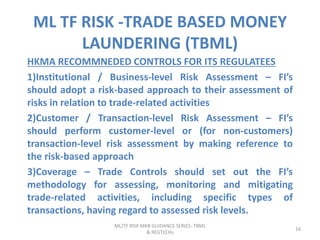 MKB- ML TF Risk Series- Guidance & Awareness on TBML & REGTECH | PPTX