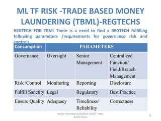 MKB- ML TF Risk Series- Guidance & Awareness on TBML & REGTECH | PPTX