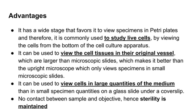 Invertoscope or Inverted microscope - Pathology - MLT | PPTX ...