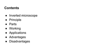 Invertoscope or Inverted microscope - Pathology - MLT | PPTX