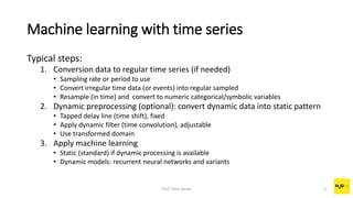 Using Machine Learning For Solving Time Series Probelms | PPTX