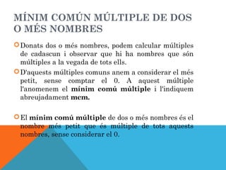 Múltiples i divisors | PPT
