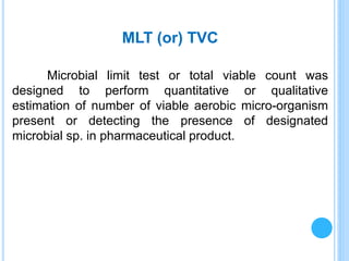 Simple way to understand Microbial Limit Test | PPSX