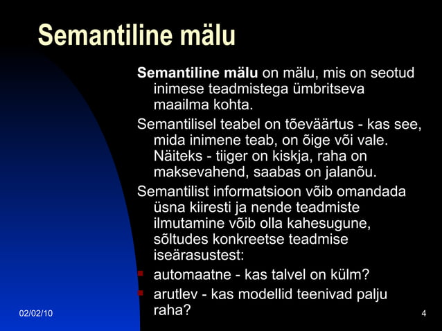 Mälu Liigid | PPT