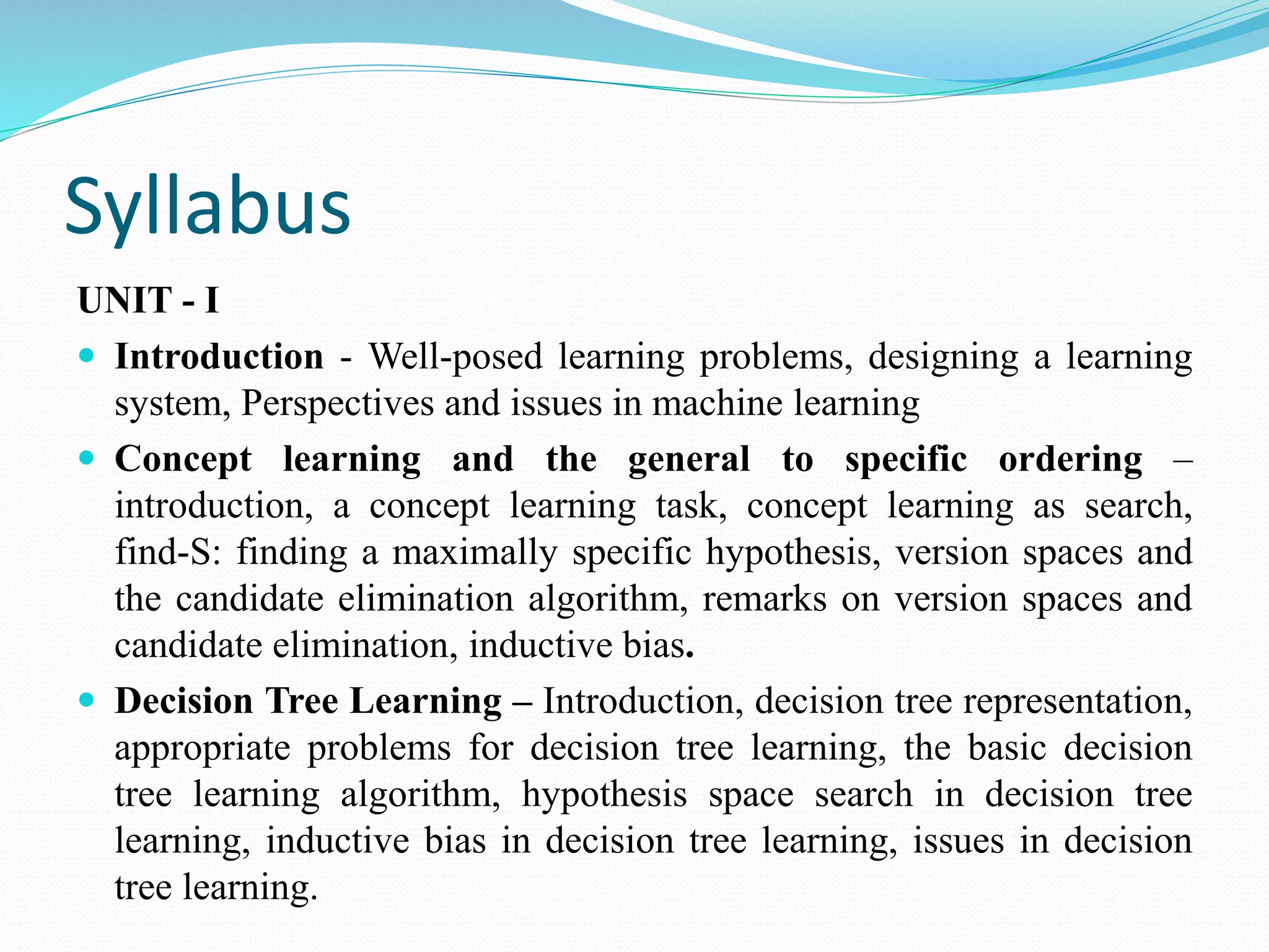 ML_ Unit_1_PART_A | PPTX