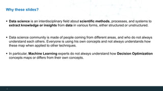 Machine Learning vs Decision Optimization comparison | PPT