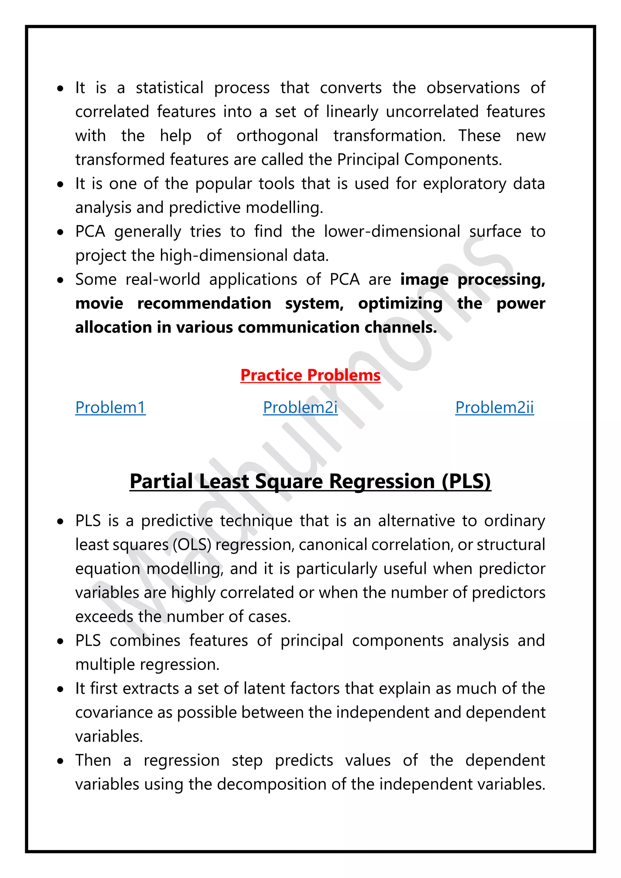 NPTEL Machine Learning Week 2.docx
