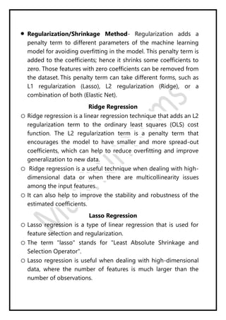 NPTEL Machine Learning Week 2.docx