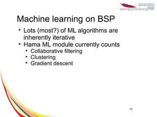 Machine learning with Apache Hama | PPT