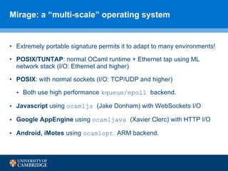 Mirage: ML kernels in the cloud (ML Workshop 2010) | PPT