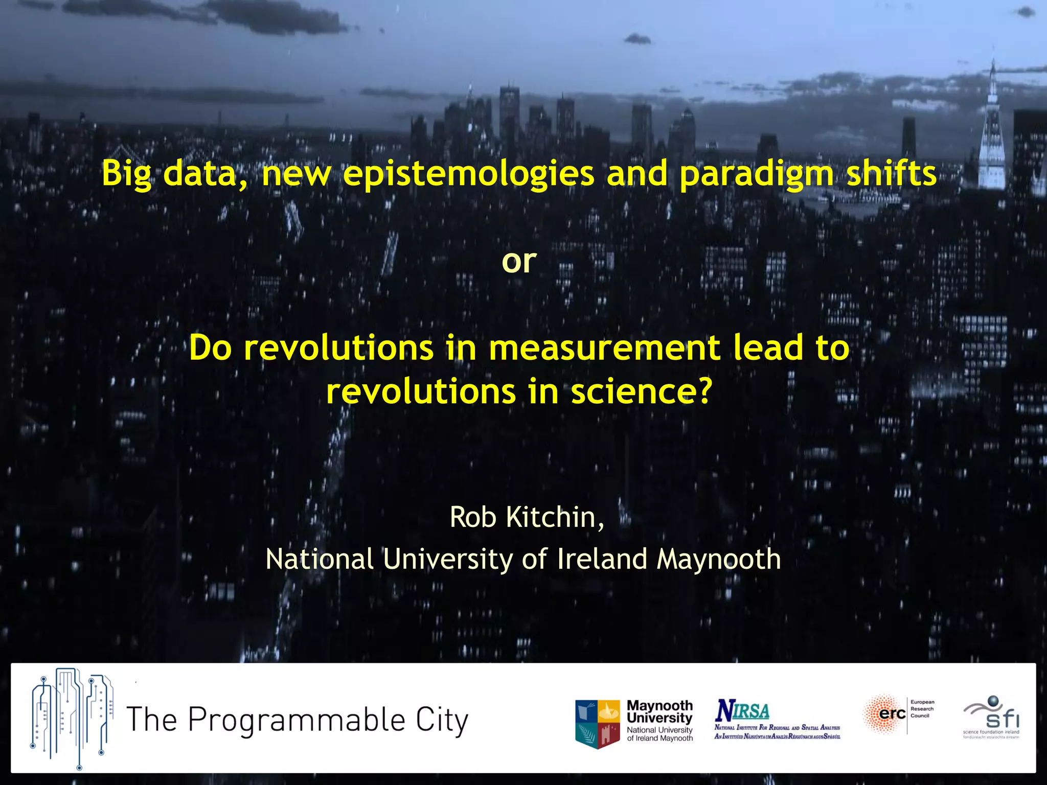 Big data, new epistemologies and paradigm shifts | PDF | Internet | Computing