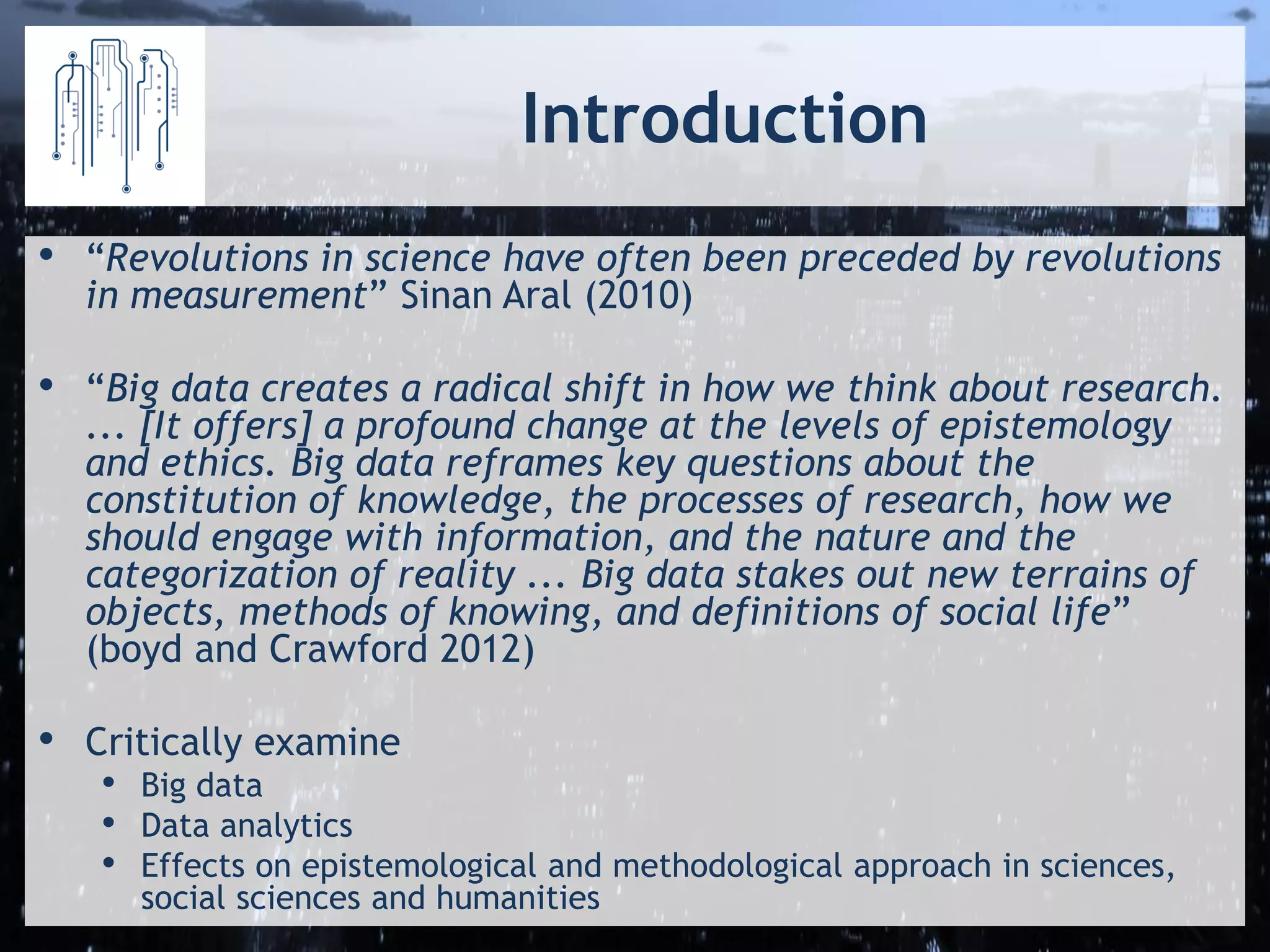 Big data, new epistemologies and paradigm shifts | PDF | Internet | Computing