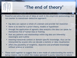 Big data, new epistemologies and paradigm shifts | PDF | Internet | Computing