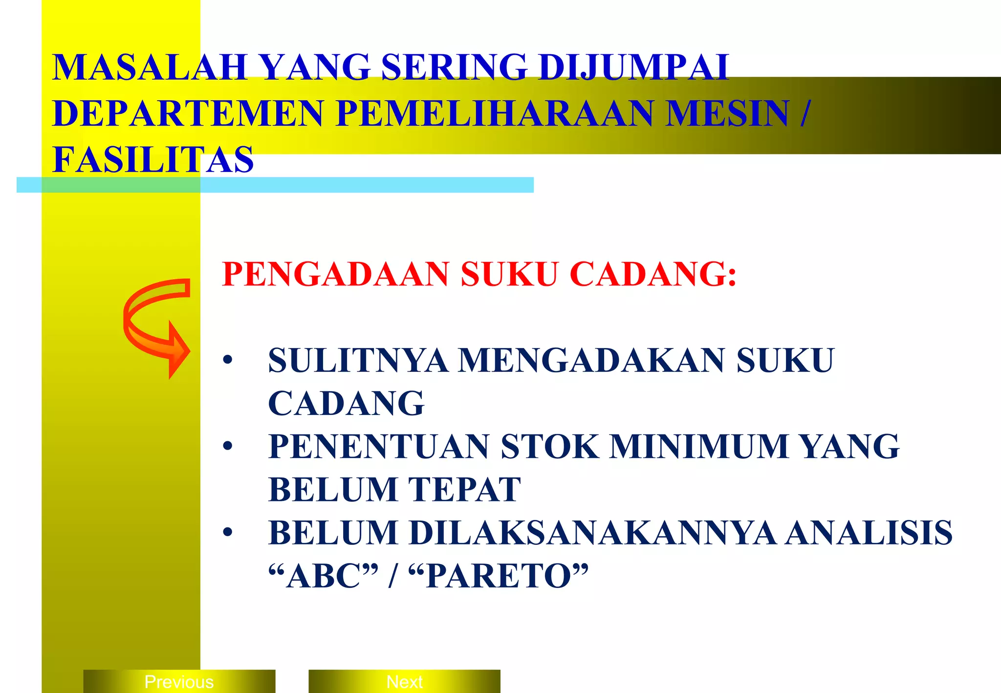Mm 01 jenis sistem pemeliharaan & implementasi iso 9001-polman bandung ...