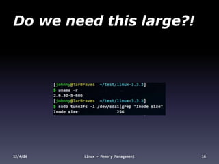 Linux Memory Management | PPTX | Operating Systems | Computer Software and Applications