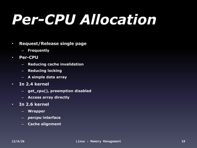 Linux Memory Management Ppt