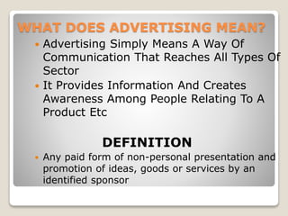 Concept of Advertising | PPTX