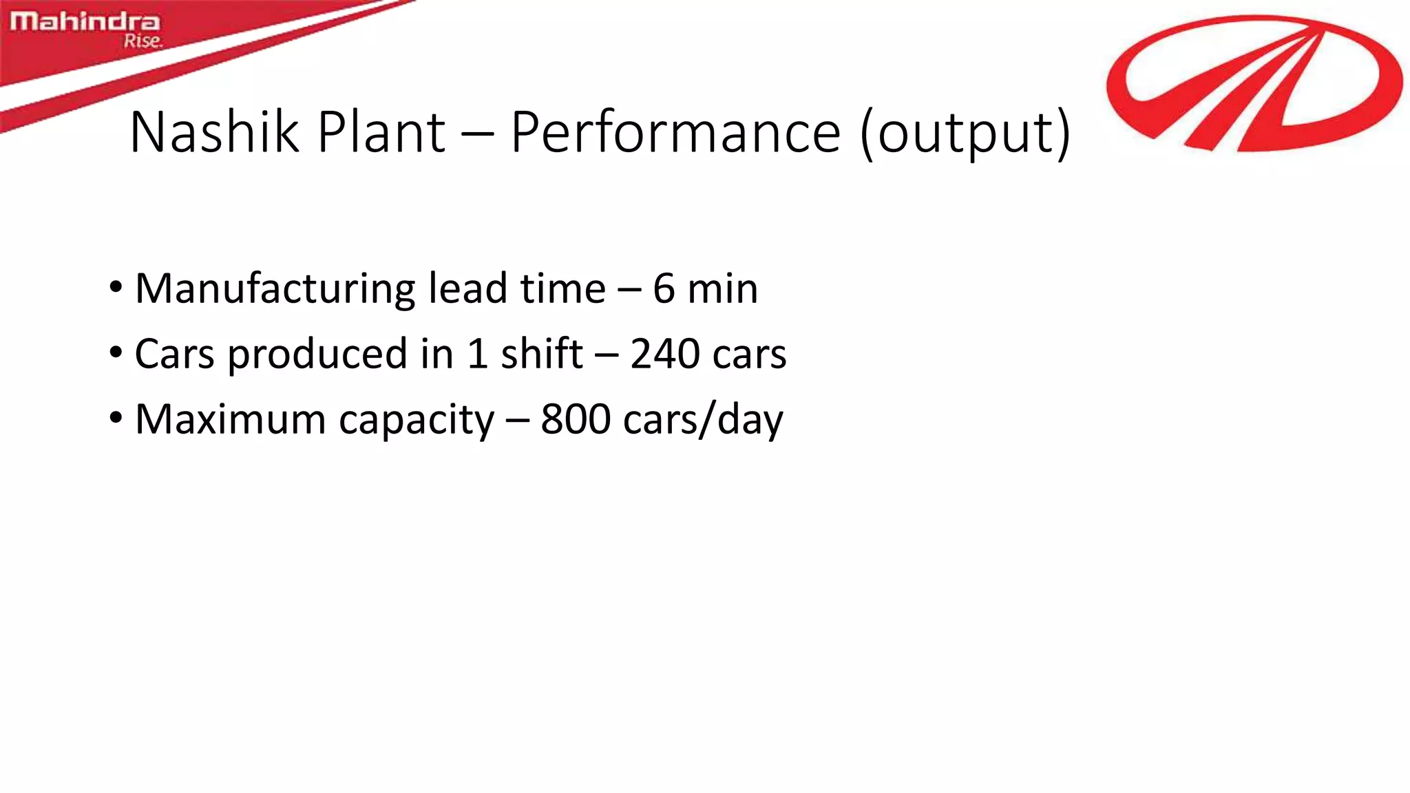 Mahindra & Mahindra - Nashik Plant Visit | PPTX