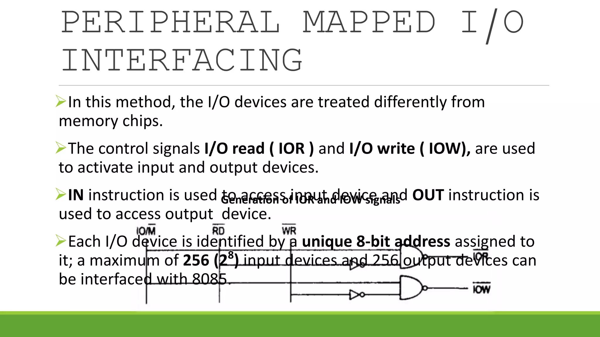 8085 Interfacing with I/O Devices or Memory | PPSX