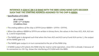 8085 Interfacing with I/O Devices or Memory | PPSX