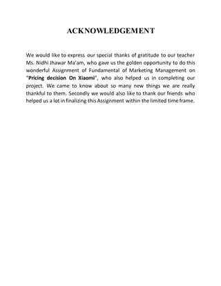 Fundamental of Marketing management | DOCX