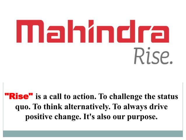 MAHINDRA AND MAHINDRA | PPT