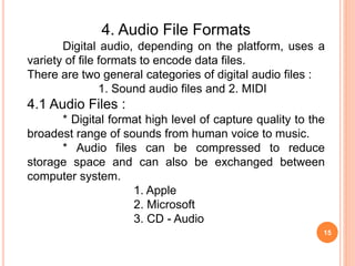 Digital Audio | PPTX | Digital Audio | Computer Software and Applications