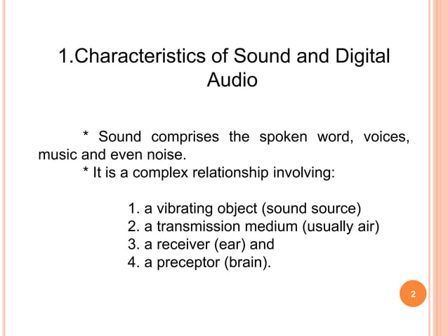 Digital Audio | PPTX | Digital Audio | Computer Software and Applications