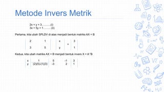 Matematika sistem persamaan linear dua variabel | PPTX